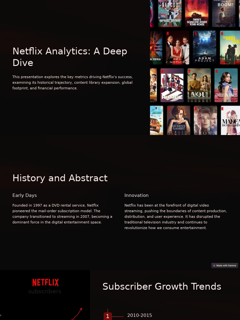 Netflix Analytics A Deep Dive | PDF | Netflix | Streaming Media