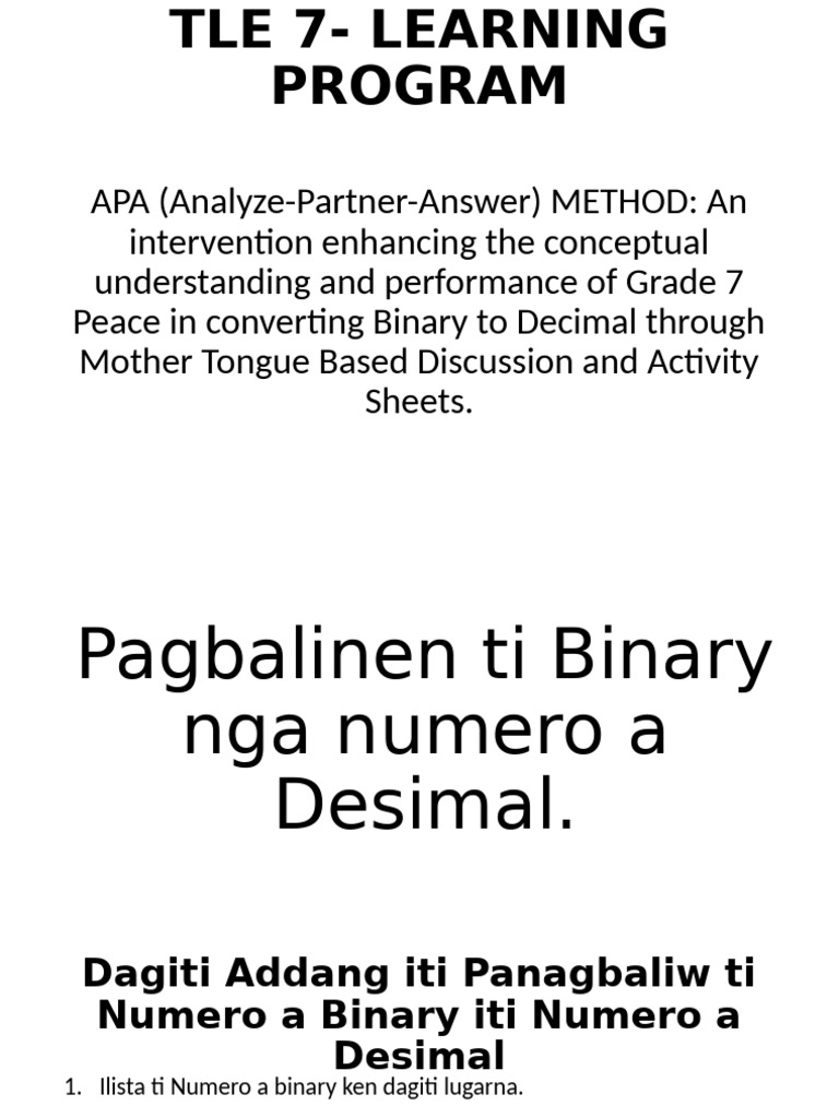 Tle 7 - Learning Program | PDF