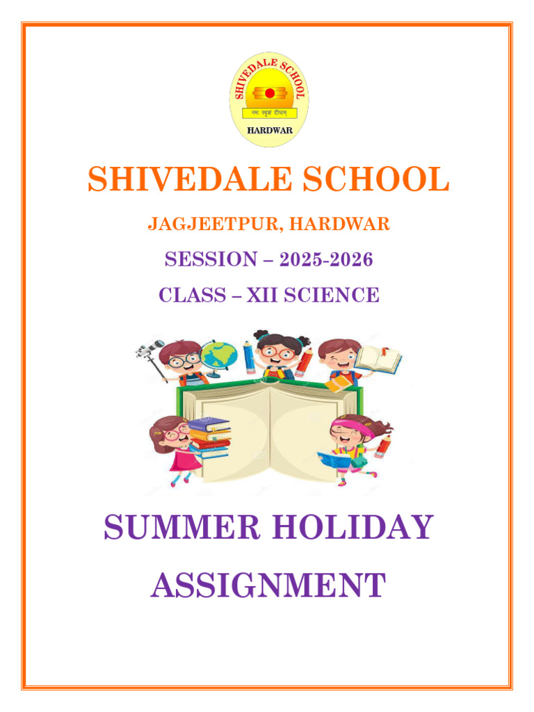 Class12 Science Summer Holiday Assignment 202520261 | PDF | Electrical Resistivity And ...