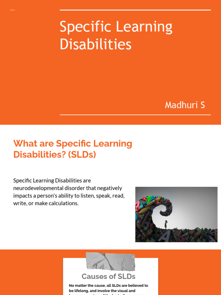 Understanding Specific Learning Disabilities | PDF | Learning ...