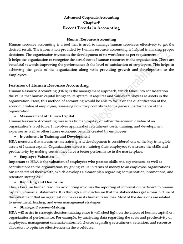ACA - 5 - Recent Trends in Accounting | PDF | Analytics | Inflation