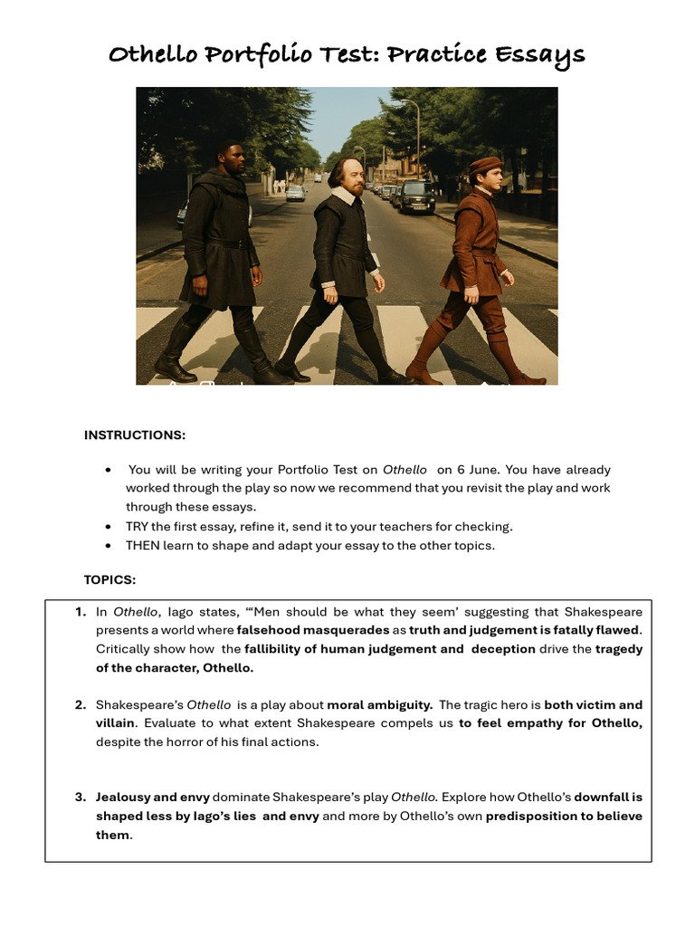 Othello Portfolio Practice | PDF