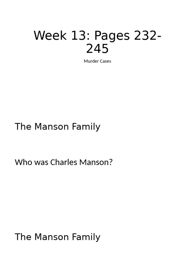 Week 13. The Crime Book. Student. Read Pages 232-245 and Answer The PPT ...