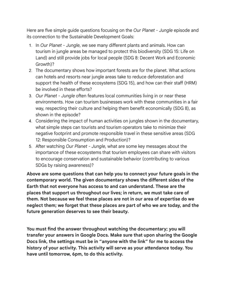 Jungle - Our Planet | PDF