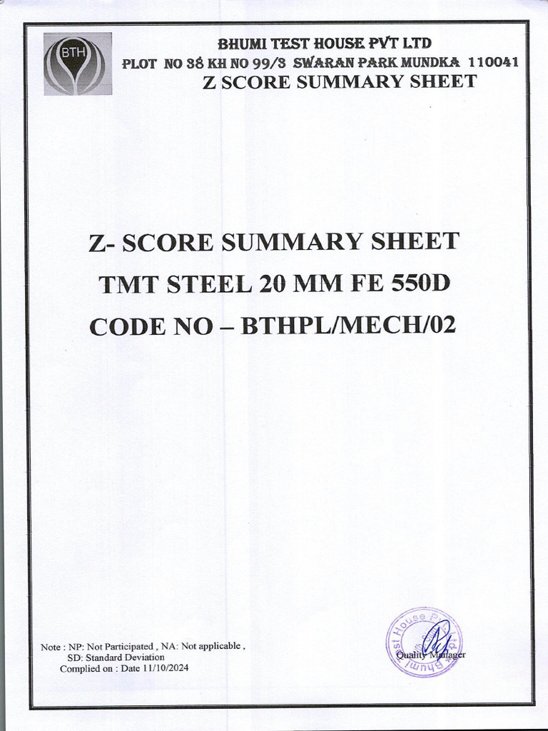 Scan - 0002 Z-Score TMT Steel | PDF