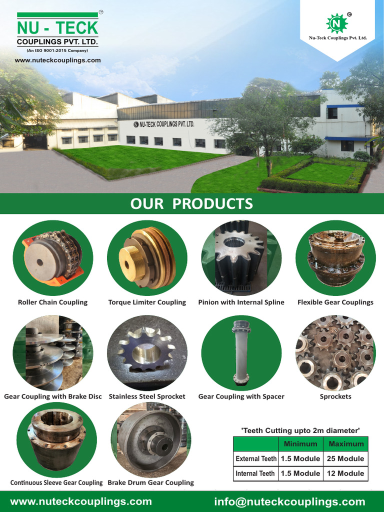 Nu-Teck Couplings: Power Transmission Solutions | PDF | Gear | Kinematics