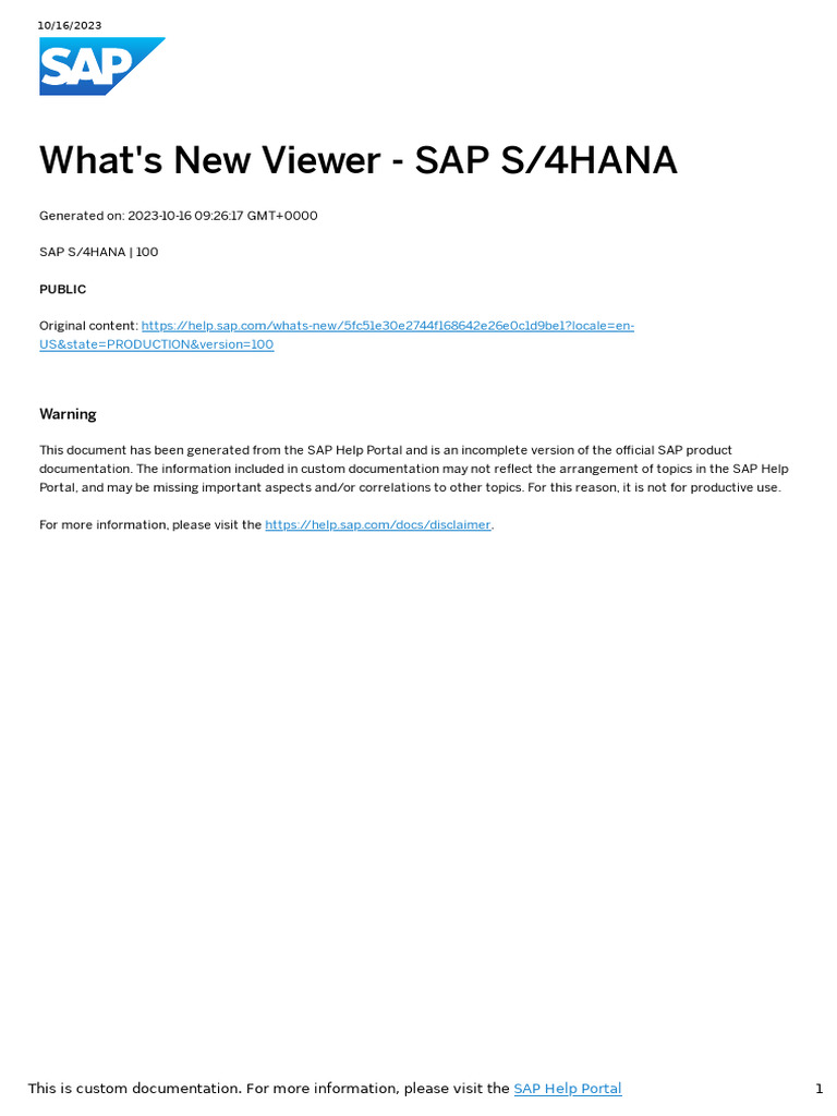 What is New Viewer SAP S4HANA | PDF | Scope (Computer Science ...