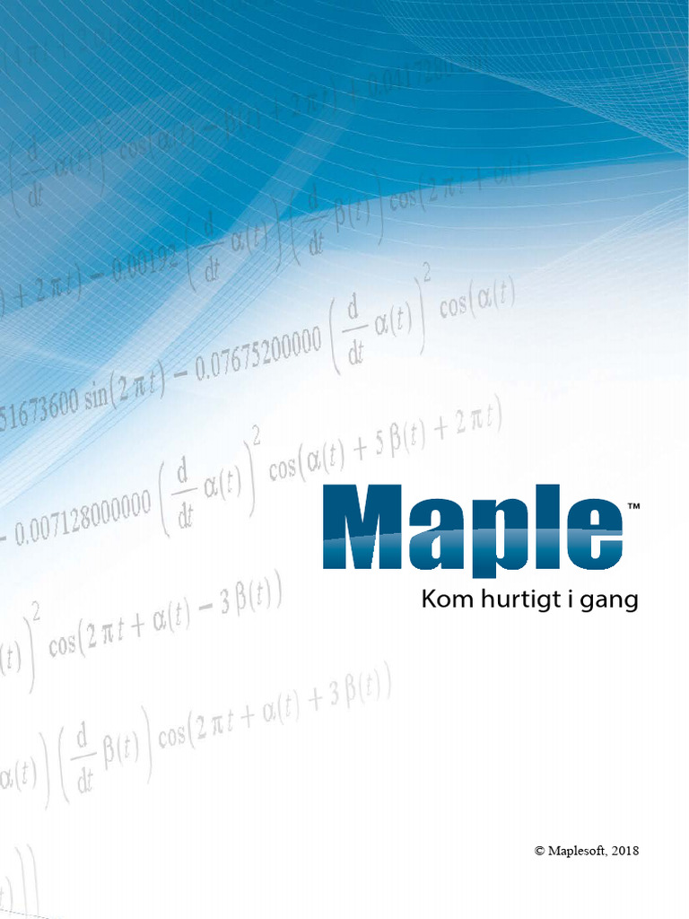 Maple - Kom Hurtigt I Gang | PDF