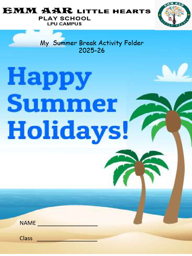 LKG Holiday HW 2025-26 | PDF