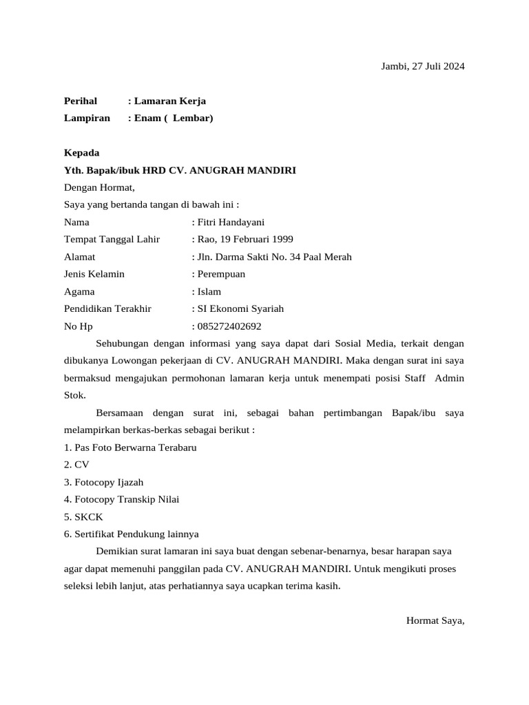 L. CV Anugrah Mandiri | PDF