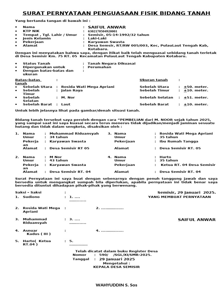Segel Saiful Anwar | PDF