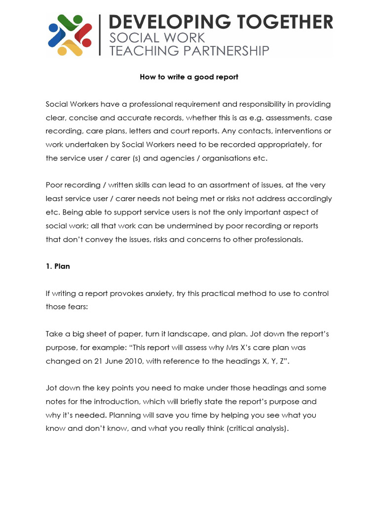 PCF 7 Tool 6 How To Write A Good Report | PDF