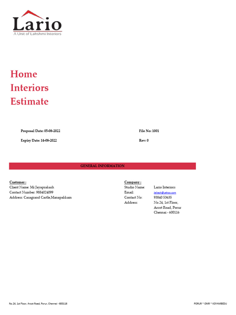 MR - Jayaprakash Offer Quotation | PDF | Plywood