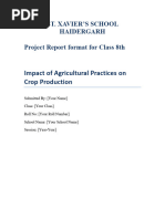 Agriculture Project Report | PDF | Agriculture | Organic Farming