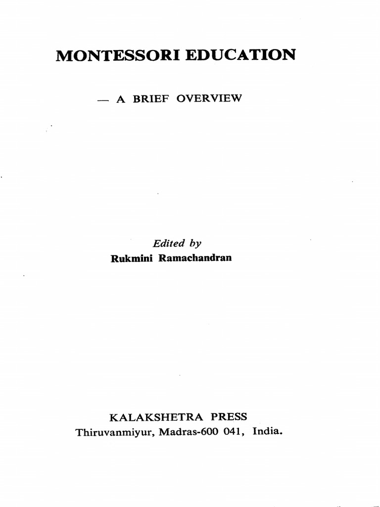 Montessori Education a Brief Overview蒙台梭利概论 | PDF | Montessori ...