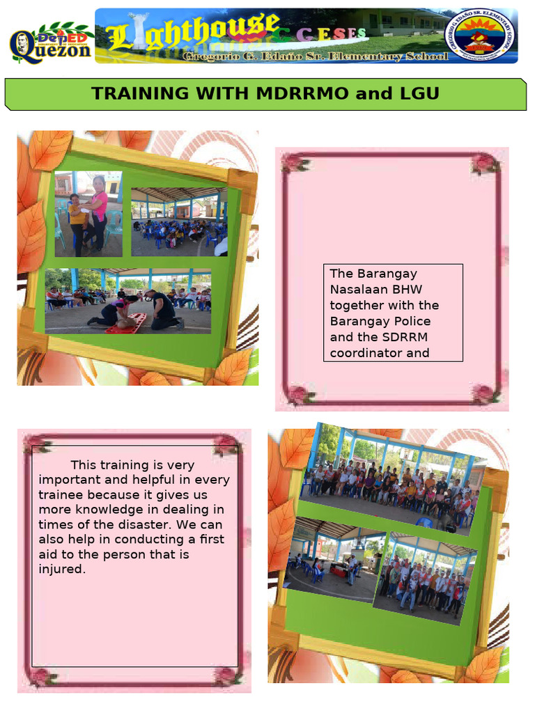 DRRM Training With The Barangay | PDF