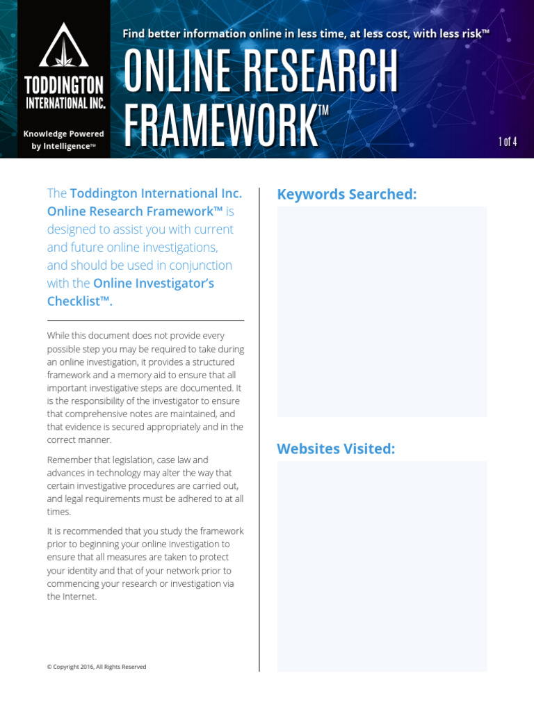 TII Online Research Framework v2 | PDF