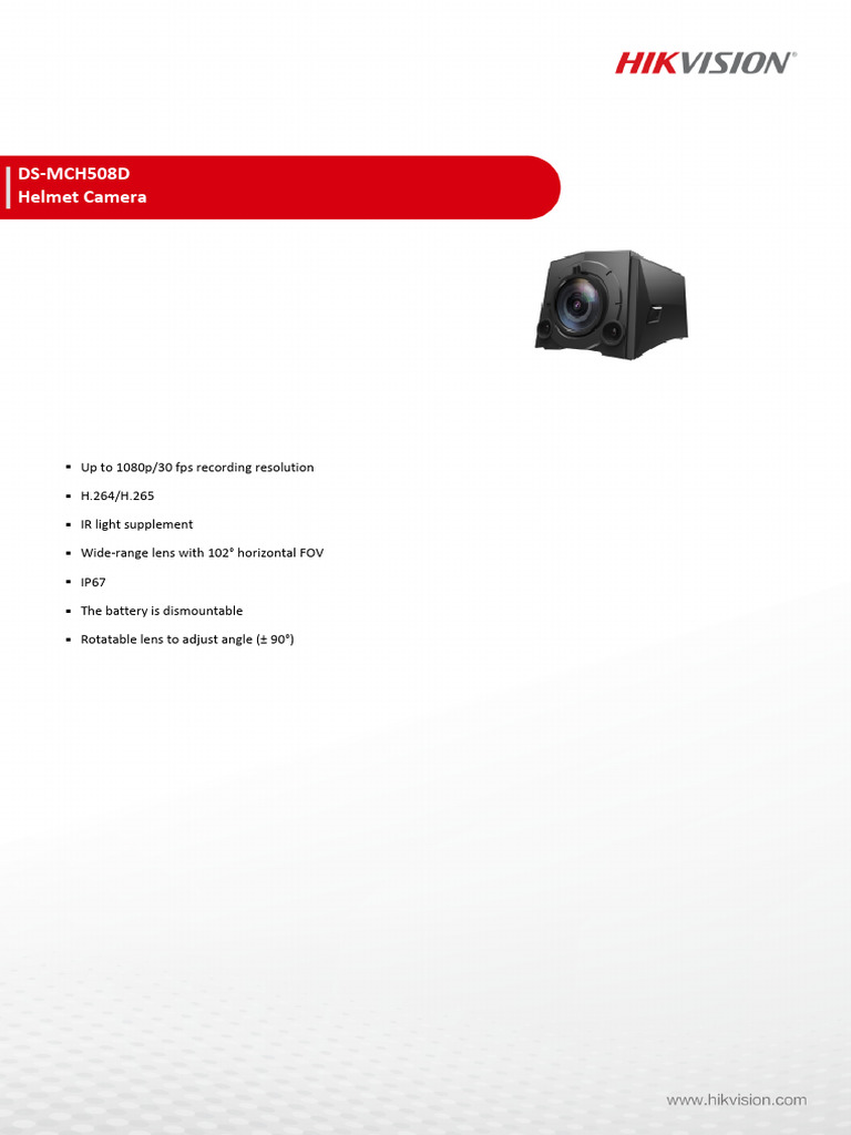 DS-MCH508D Datasheet 20241210 | PDF | Pixel | Camera Lens