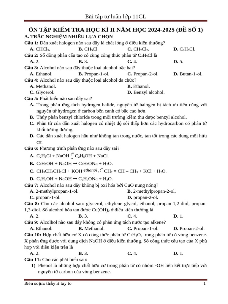 De On Tap KT HKII | PDF