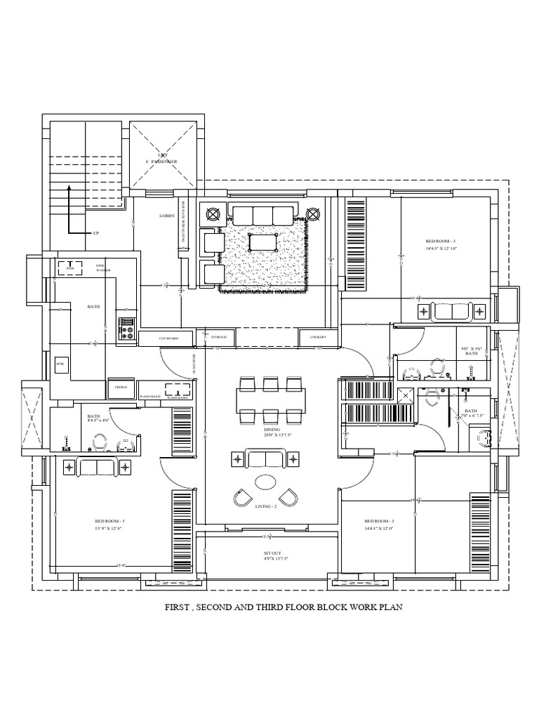 Floor Plan with Shoe Rack Details | PDF