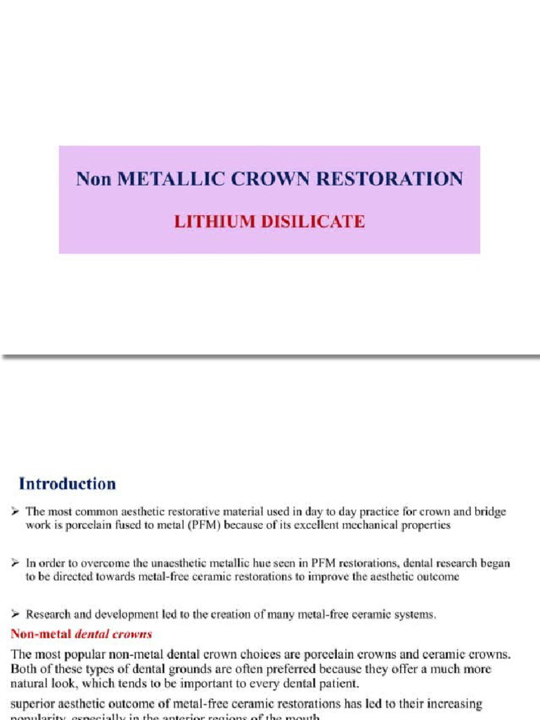 Lithium Disilicate | PDF