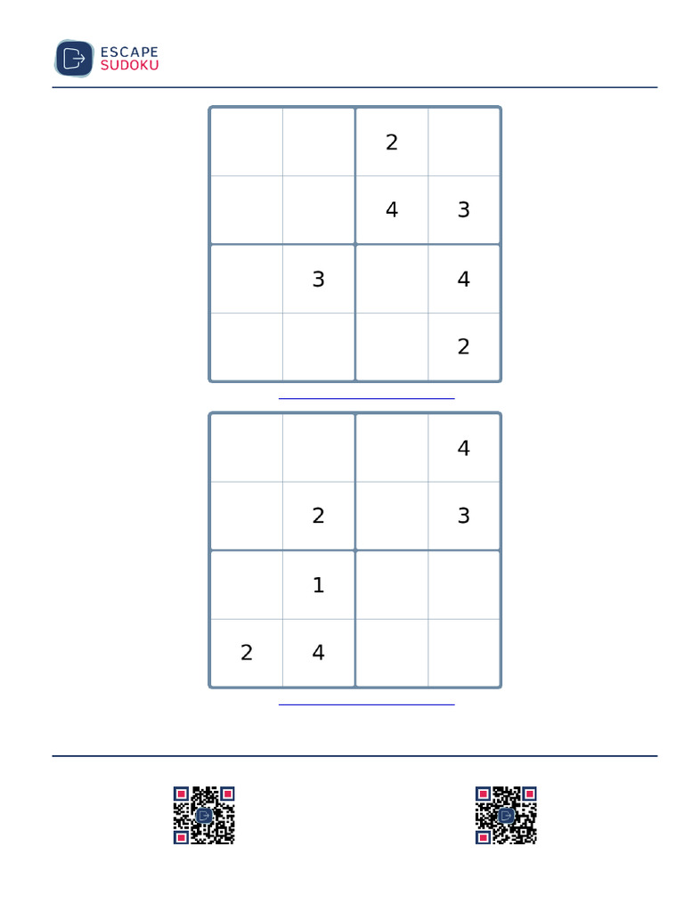 Medium Level Escape Sudoku Solutions | PDF