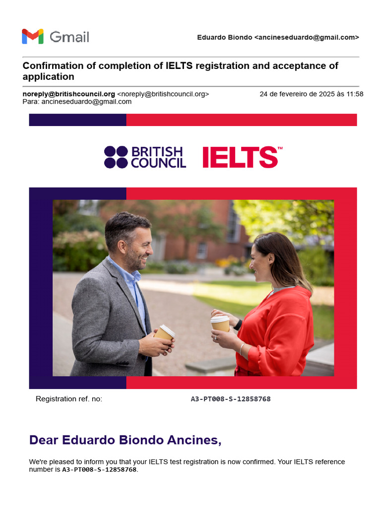 Confirmation of Completion of IELTS | PDF | International English ...