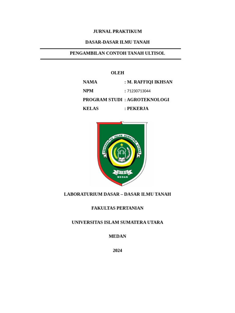 Pengambilan Contoh Tanah Ultisol | PDF