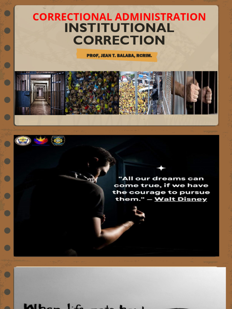 Institutional Correction: Correctional Administration | PDF | Prison | Crimes
