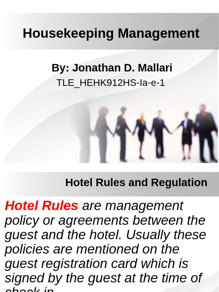 Hotel Rules and Regulation | PDF