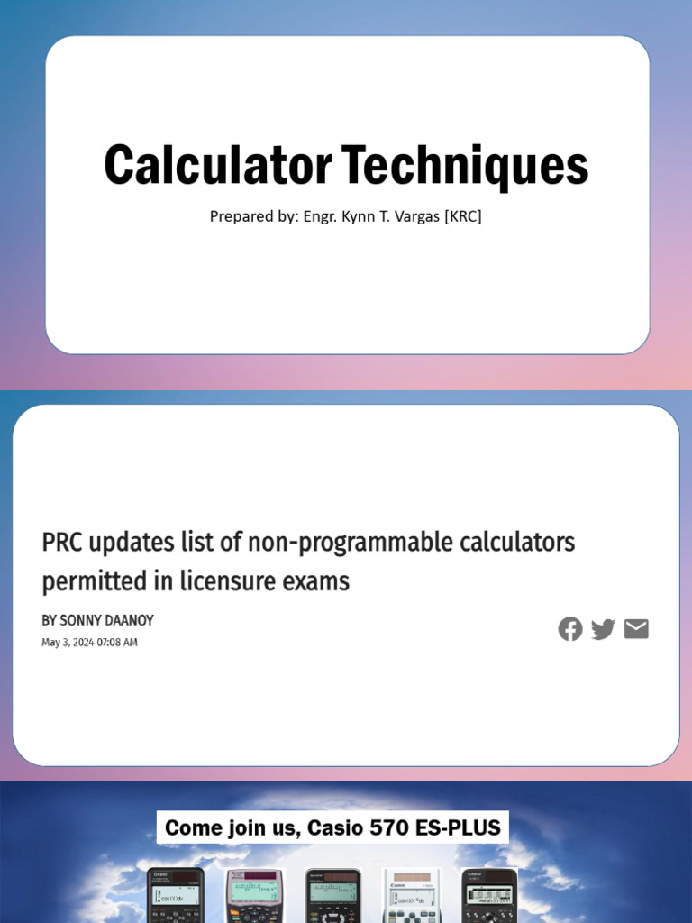 Calculator Techniques for KC-S991 | PDF | Equations | Function ...