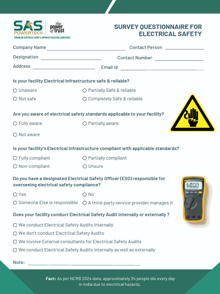 Electrical Safety Audit Questionnaire | PDF | Audit