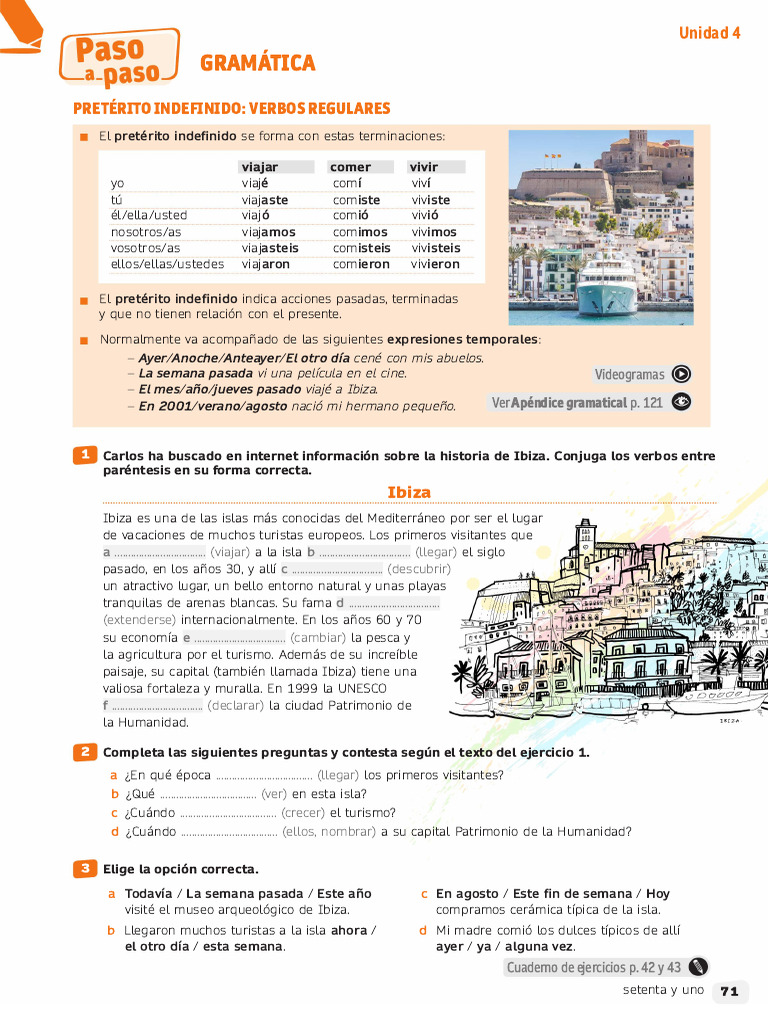 Ejercicios de Indefinido Imperfecto PDF | PDF