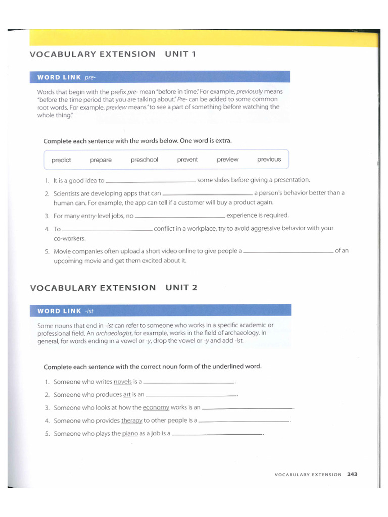 Vocab Extension | PDF