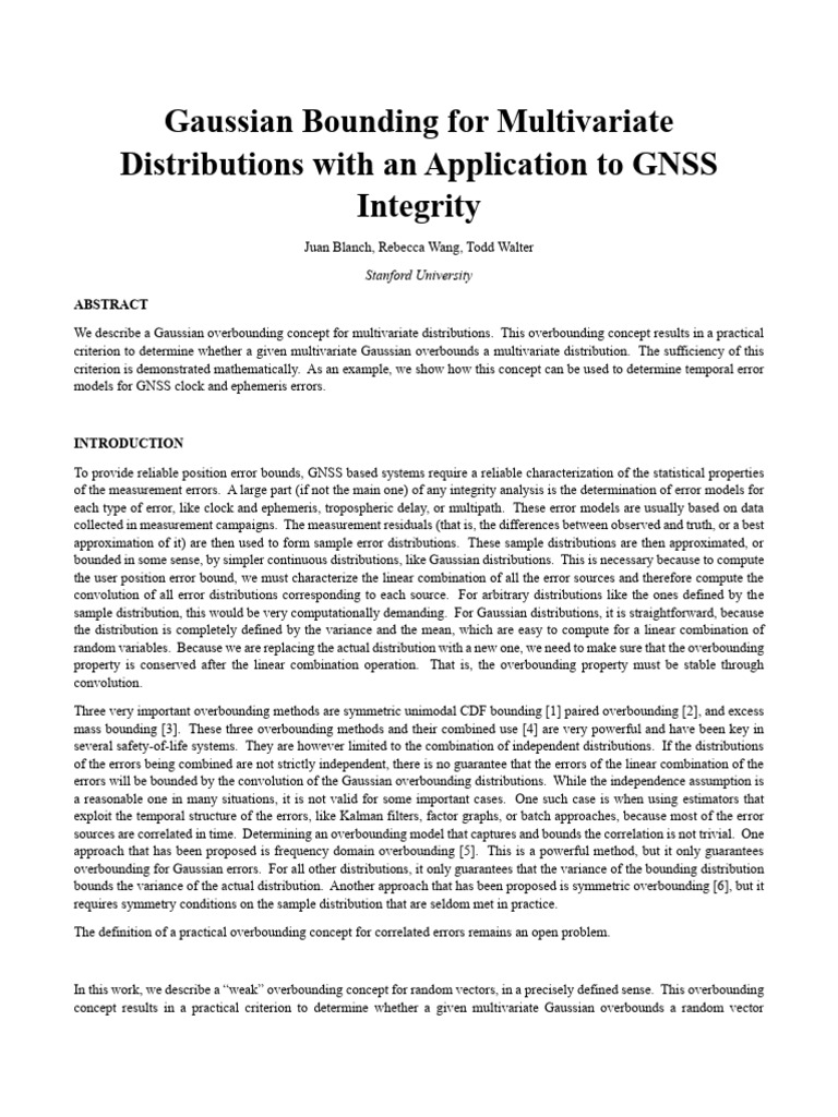 Blanch ION ITM 2025 Multivariate Bounding | PDF | Normal Distribution | Probability Distribution
