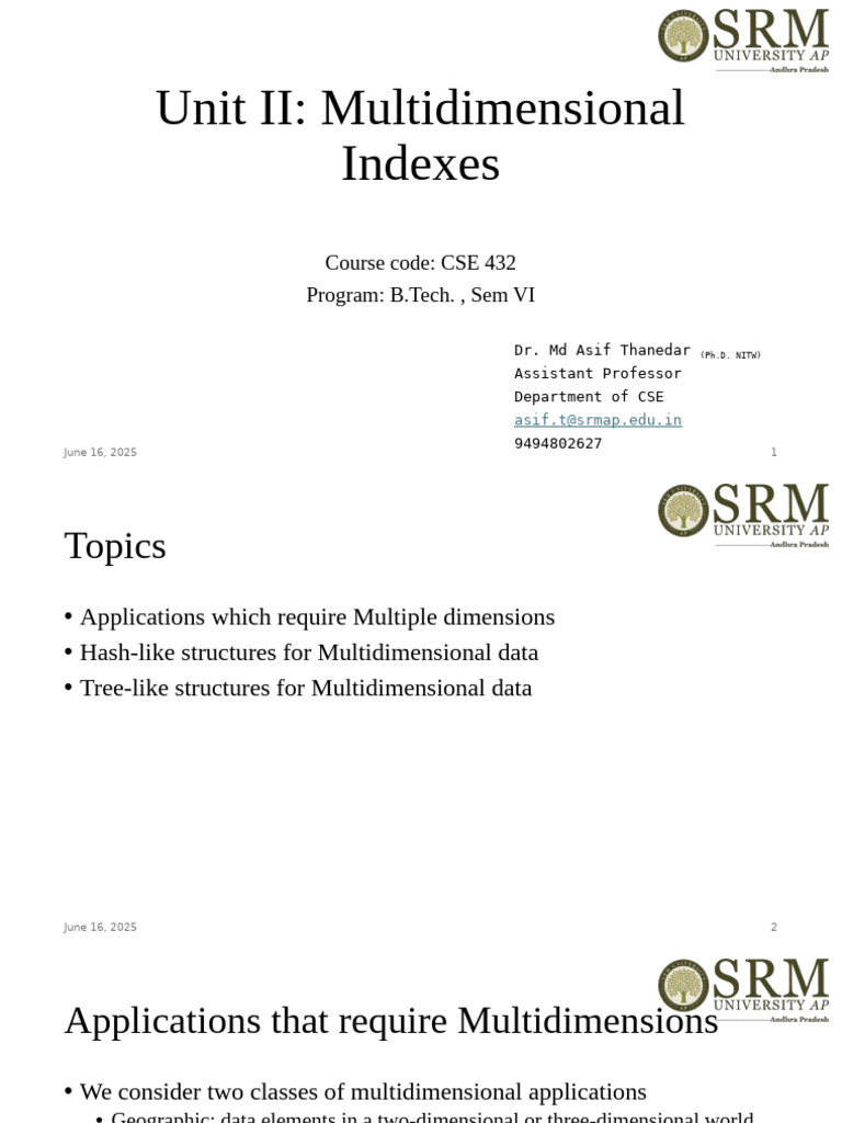 Multidimensional Indexes | PDF | Database Index | Computer Data