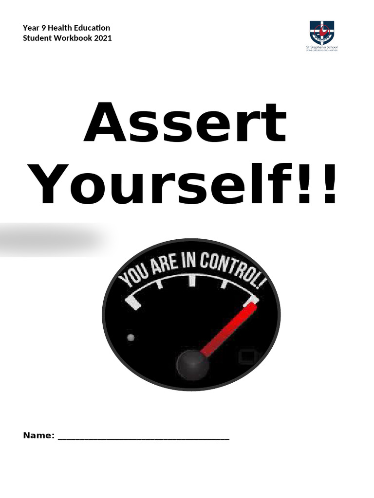 Assert Yourself: Module 1 Overview | PDF | Risk | Nonverbal Communication