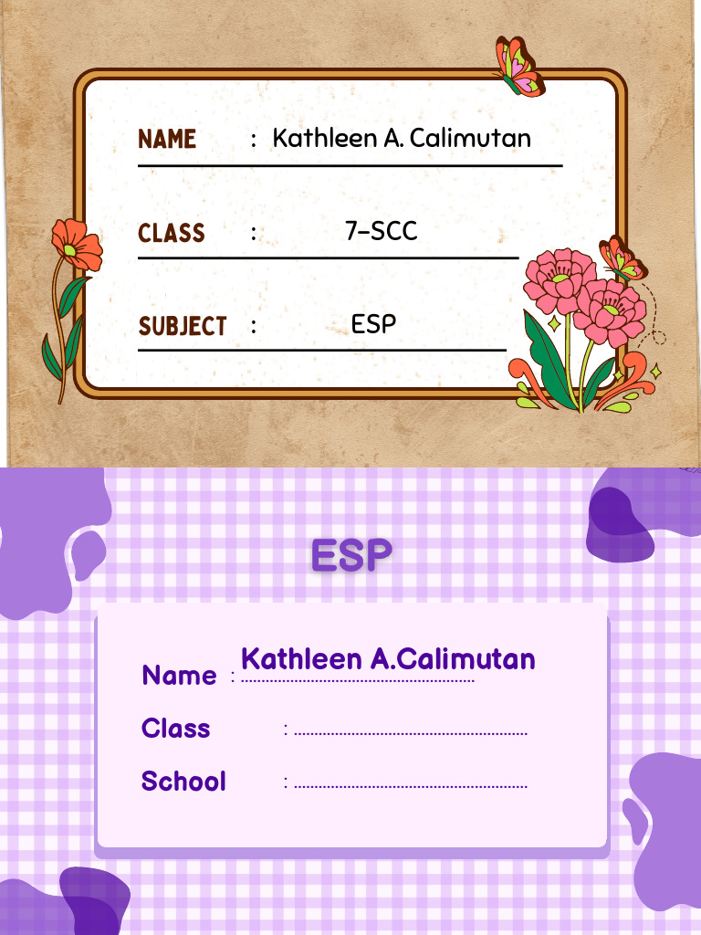 Kathleen A. Calimutan - 7-SCC ESP Class | PDF