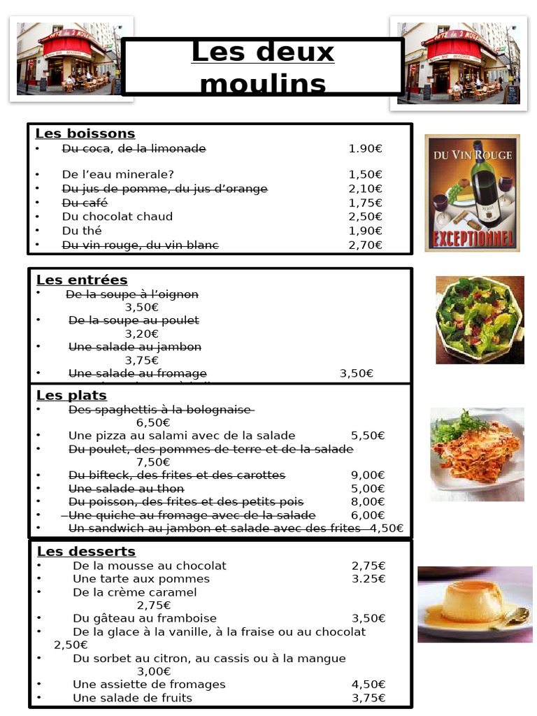 Menu Français Varié et Abordable | PDF