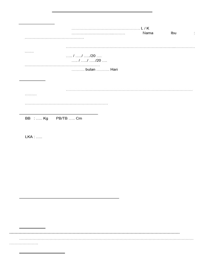 Formulir DDTK TK | PDF