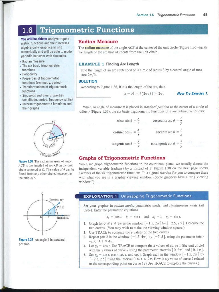 1 6 Trigonometric Functions Pdf