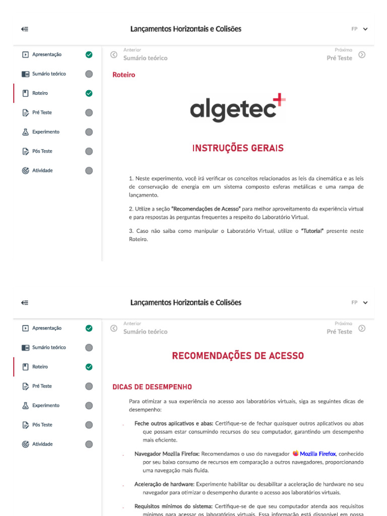 Modelo Lançamentos Horizontais | PDF