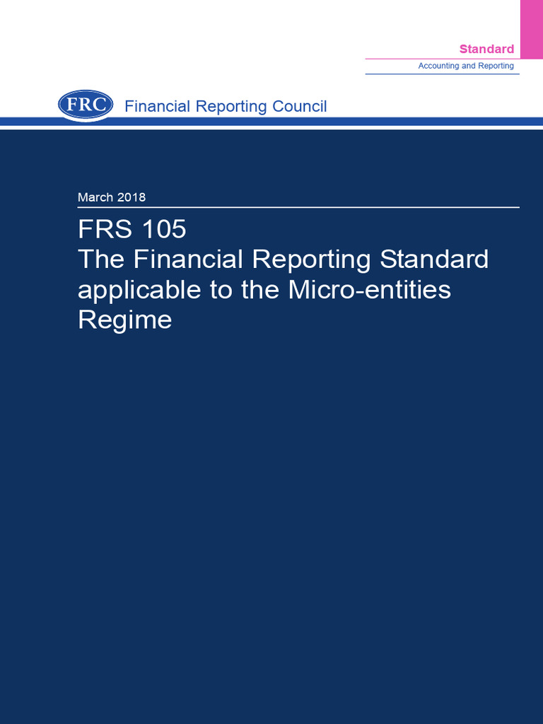 FRS 105: Micro-entities Accounting Standard | PDF | Fair Value ...