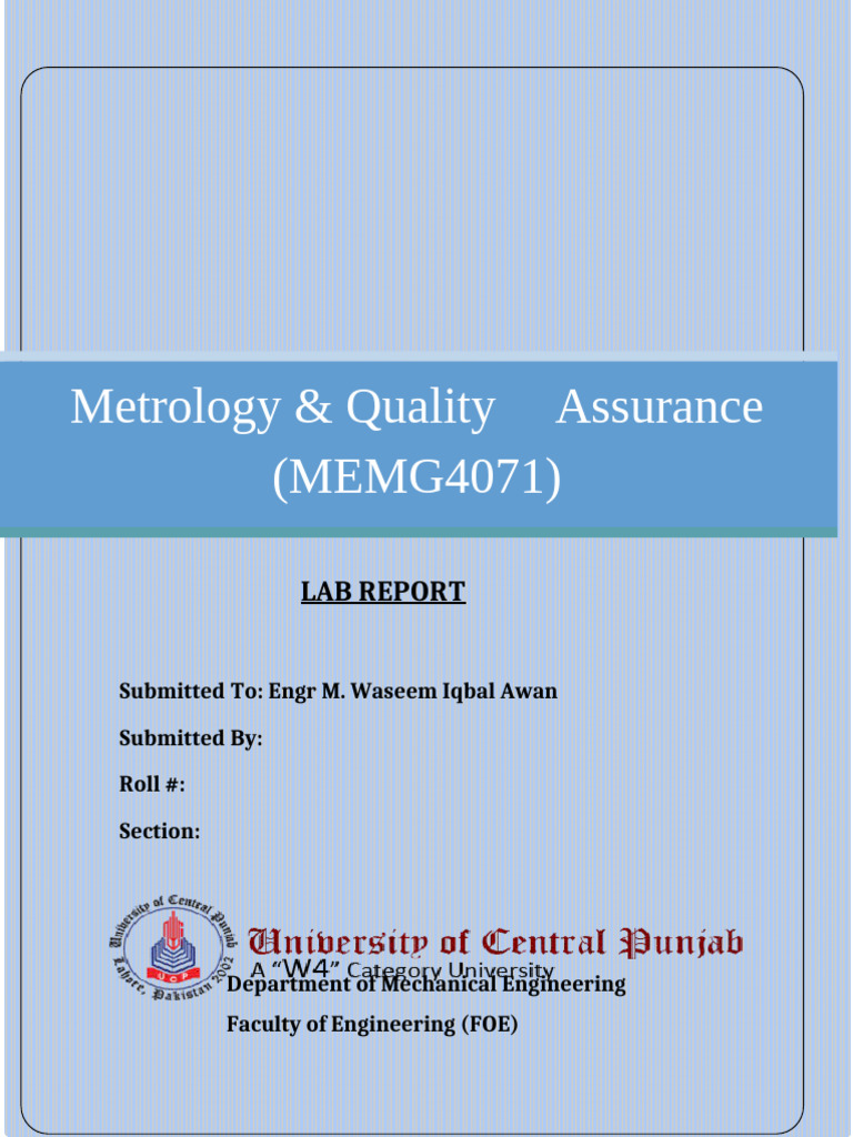 Metrology Lab Report: Instruments & Safety | PDF | Calibration