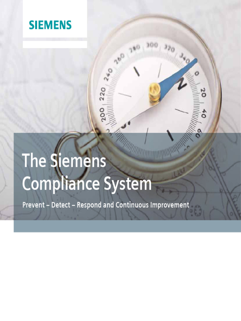 Siemens Compliance System Overview | PDF | Regulatory Compliance | Audit