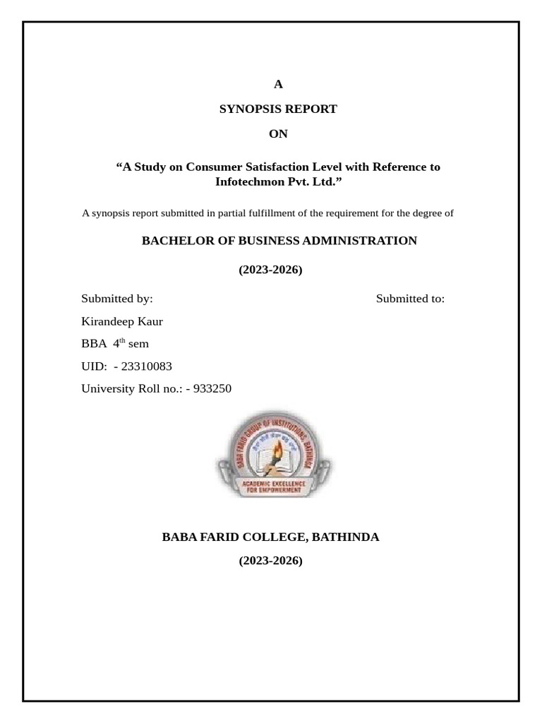 Kirandeep Kaur (Consumer Satisfaction With ITM) | PDF | Customer Satisfaction | Hypothesis