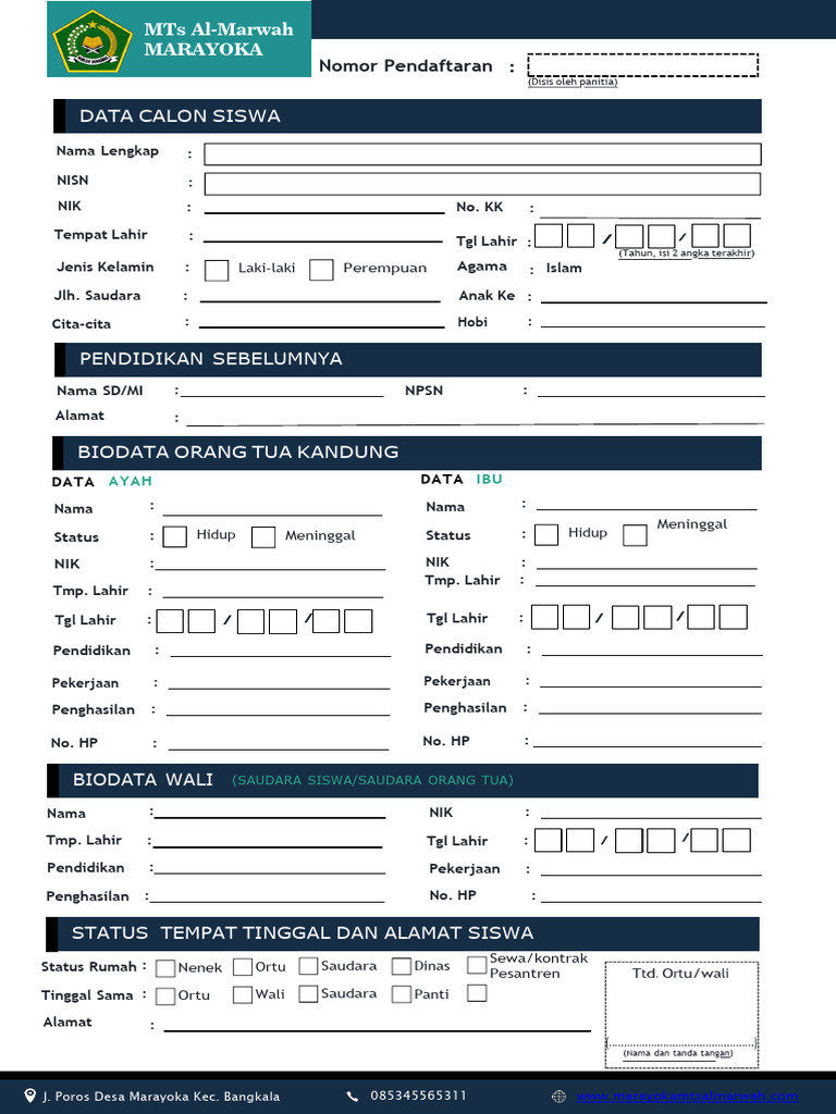 Formulir Pendaftaran PPDB 2025 | PDF