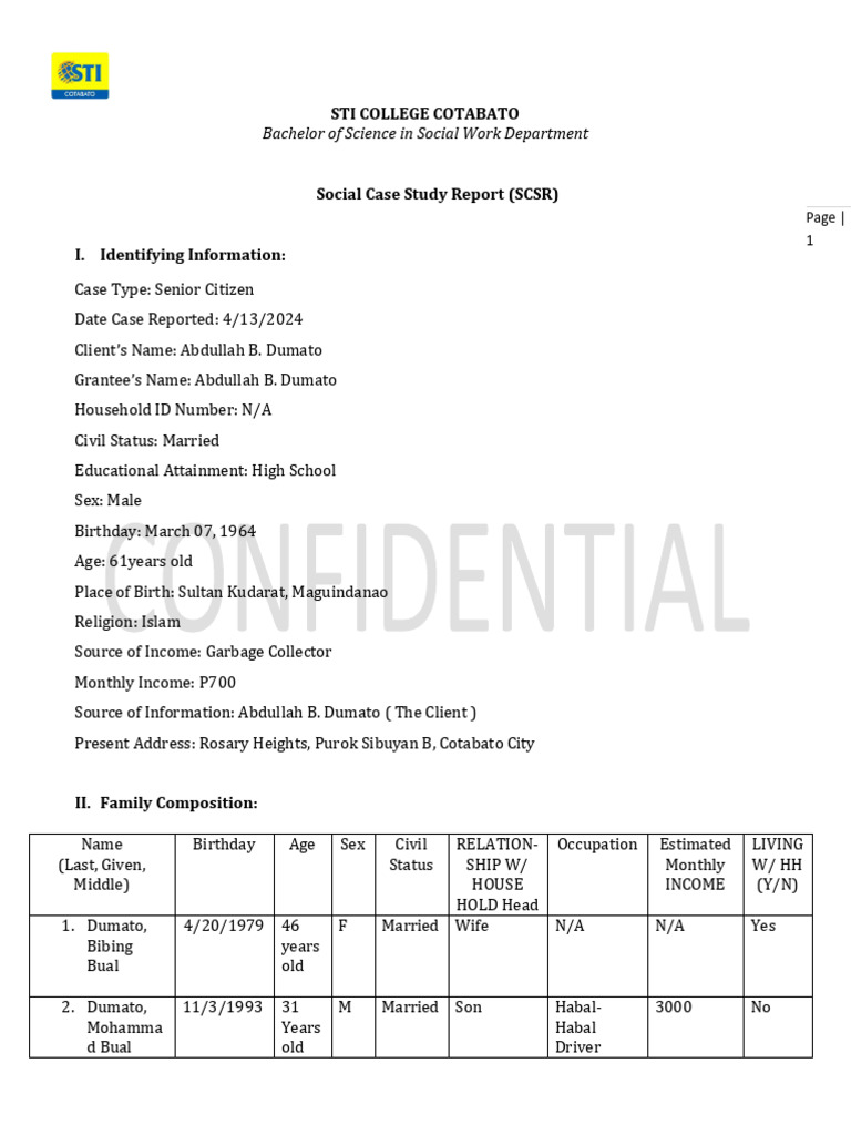 Case Study Report Format (Racmatabo) | PDF | Social Policy