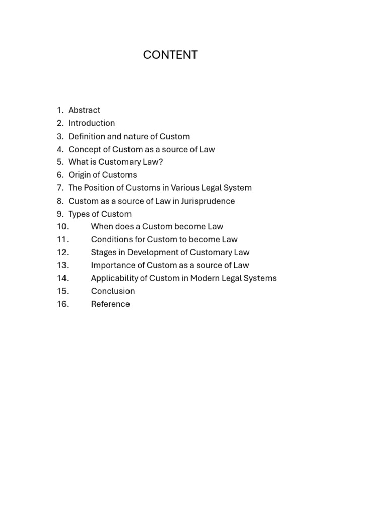 Custom as a Source of Law Explained | PDF | Sources Of Law | Jurisprudence