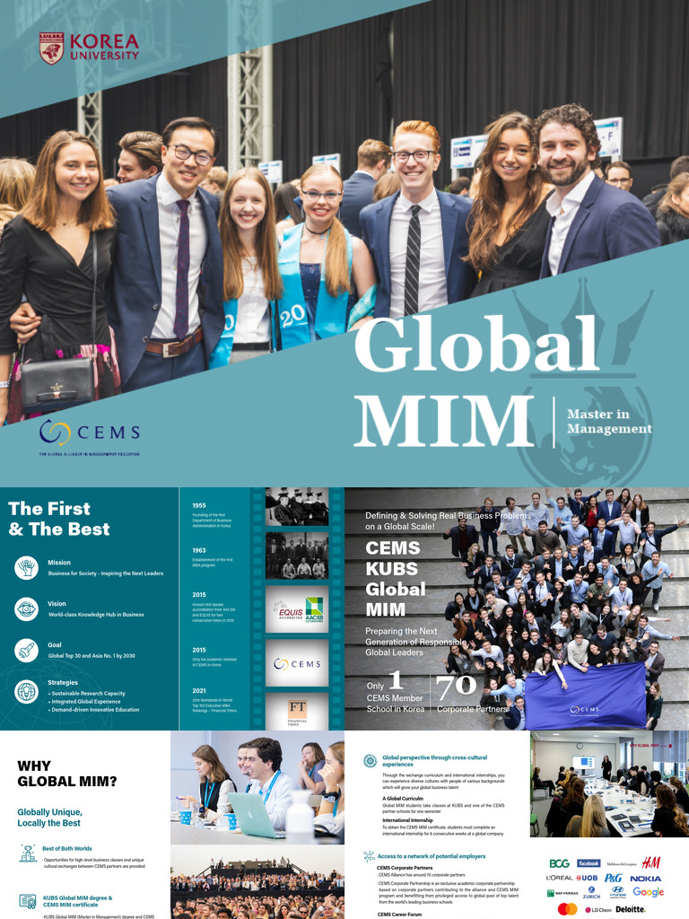 KUBS Global MIM Program Overview | PDF | Master Of Business ...